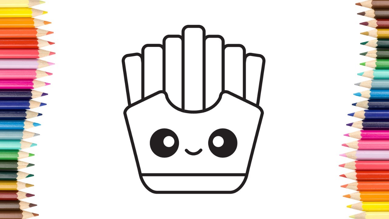 Learn How to Draw Cute French Fries | Easy Drawing Tutorial Step by ...