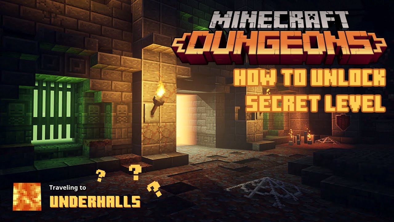 SECRET LEVEL - How To Unlock Underhalls | Minecraft Dungeons - YouTube