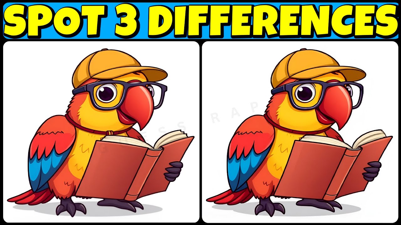 🧠Find the Difference Brain Game Challenge🏆👓 【Spot the 3 Differences ...