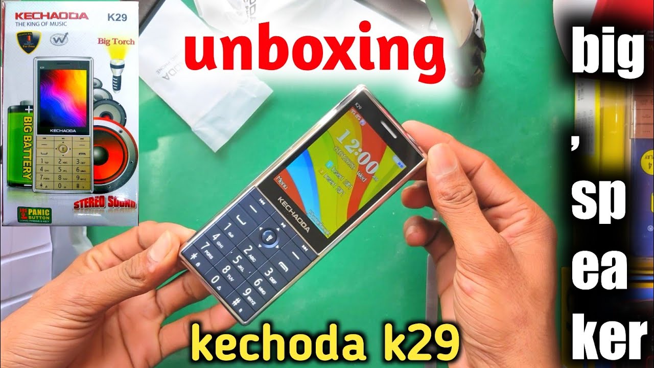 kechoda k29 unboxing, बड़ा स्पीकर फोन, बड़ी डिस्प्ले फोन, - YouTube