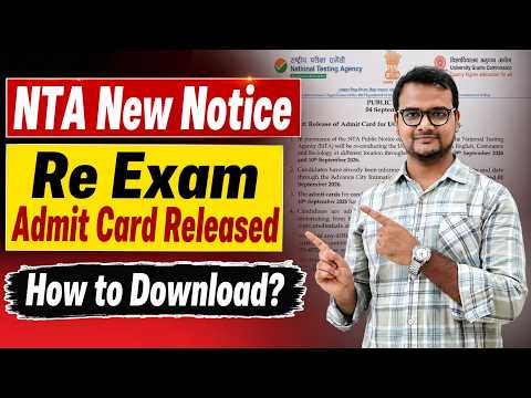 NTA New Notice !! UGC NET Re Exam Admit Card Released | UGC NET 2026 | UGC NET MENTOR