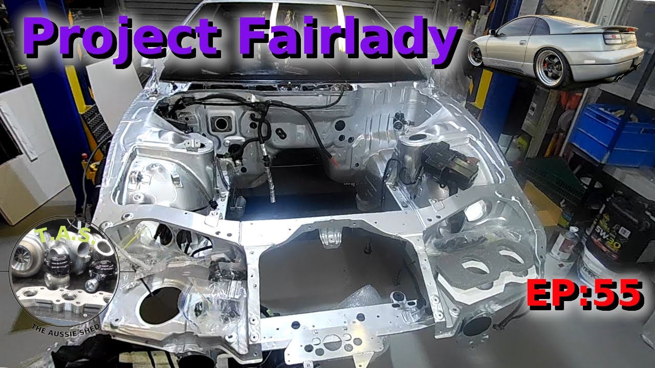 Assembling The Freshly Painted Engine Bay. Project Fairlady Nissan Z32 ...