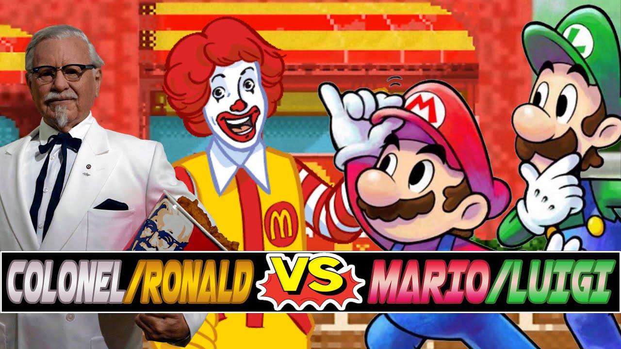 M.U.G.E.N. Battles | Ronald McDonald/Colonel Sanders vs Mario/Luigi ...