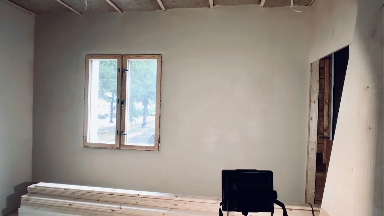 Renovation: my best clay plaster wall yet! - YouTube