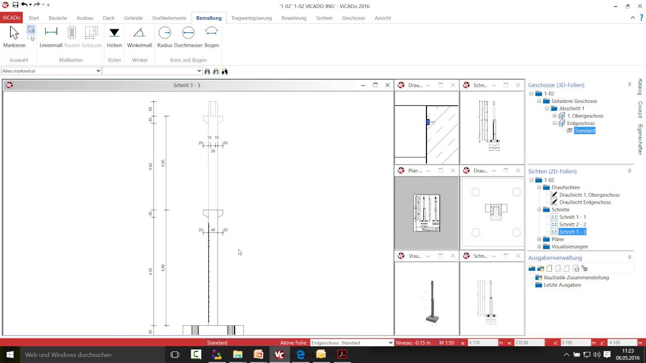 ViCAD.ing 2016: Ermittlung des Schwerpunkts von Bauteilen - YouTube