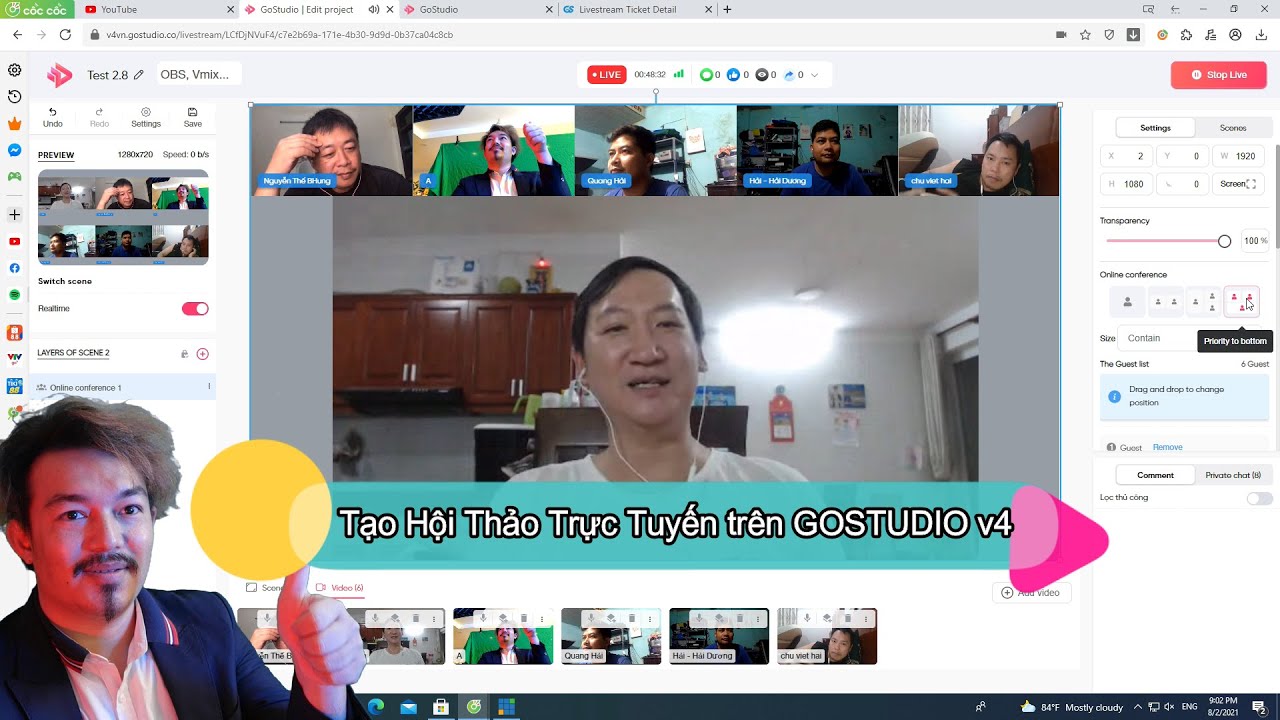 Hướng dẫn tạo Hội Thảo Trực Tuyến trên GOSTUDIO v4 - YouTube