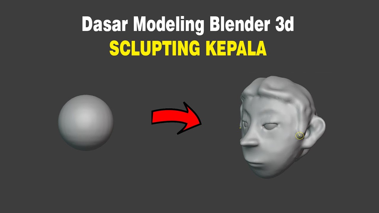 modeling karakter blender 3d sclupting - YouTube
