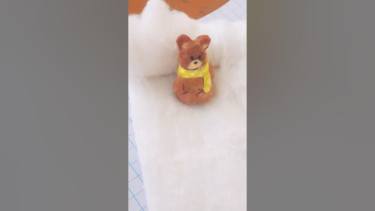Lil teddy bear 🧸🎀ᡣ𐭩 .𖥔˚ #craft #diy - YouTube