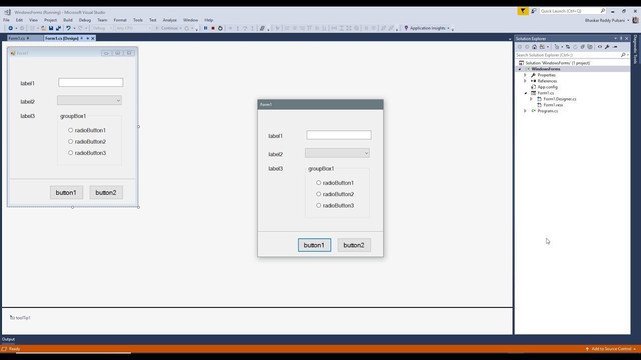 Csharp Windowsforms Center A Form Window To The Monitor Screen Youtube