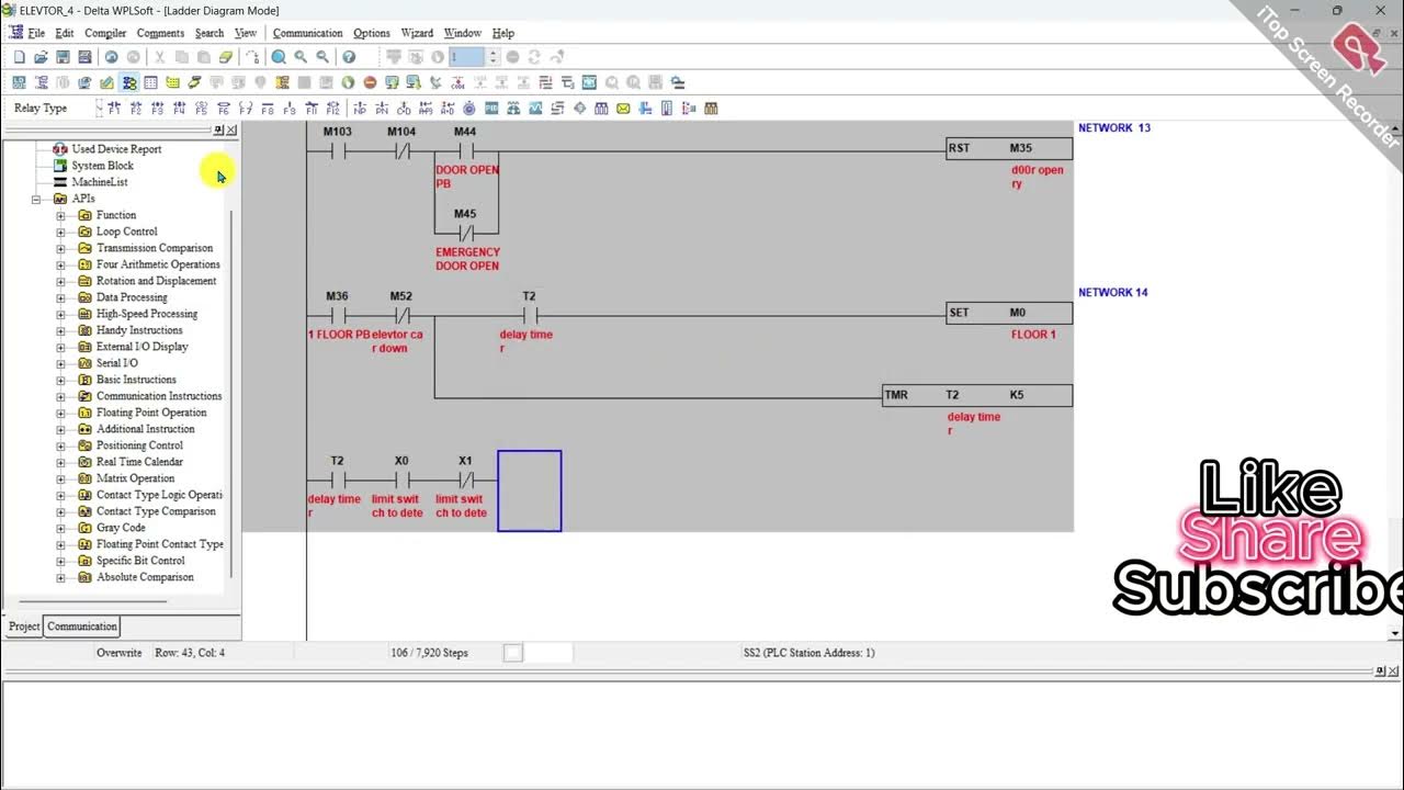 DELTA PLC [ ELEVTOR PART-3 ] PROGRAMMING - YouTube