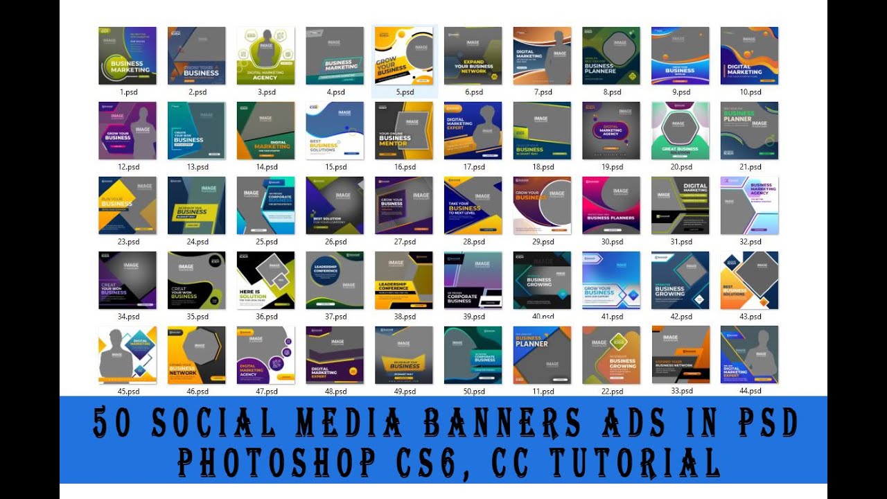 50+ Social Media Ads Banners Template in Photoshop PSD File Vol.02🔥 ...