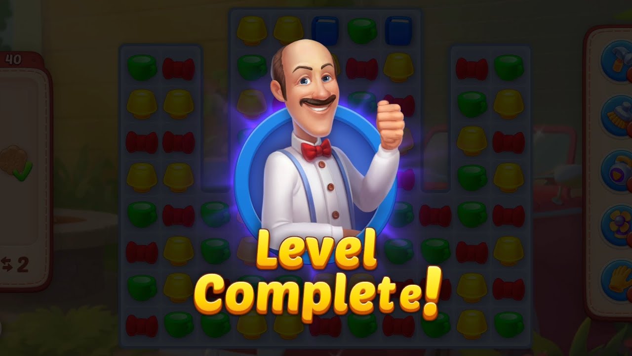 Homescapes🏖️ 💐Lv. 45 NO Boosters HARD Level - YouTube