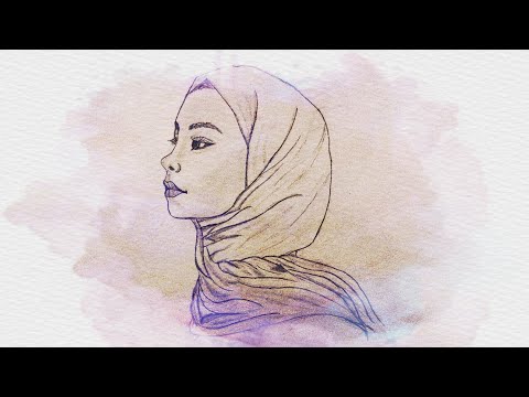 Kolay başörtülü kız nasıl çizilir? || Tesettürlü kız çizimi