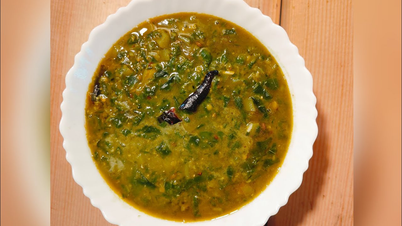 Taro Root Leaves with Red Lentil Recipe - YouTube