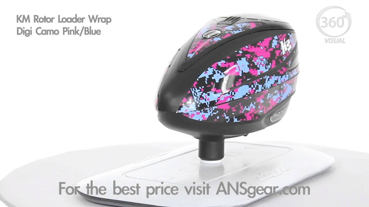 KM Rotor Loader Wrap - Digi Camo Pink/Blue - Visual 360 - YouTube