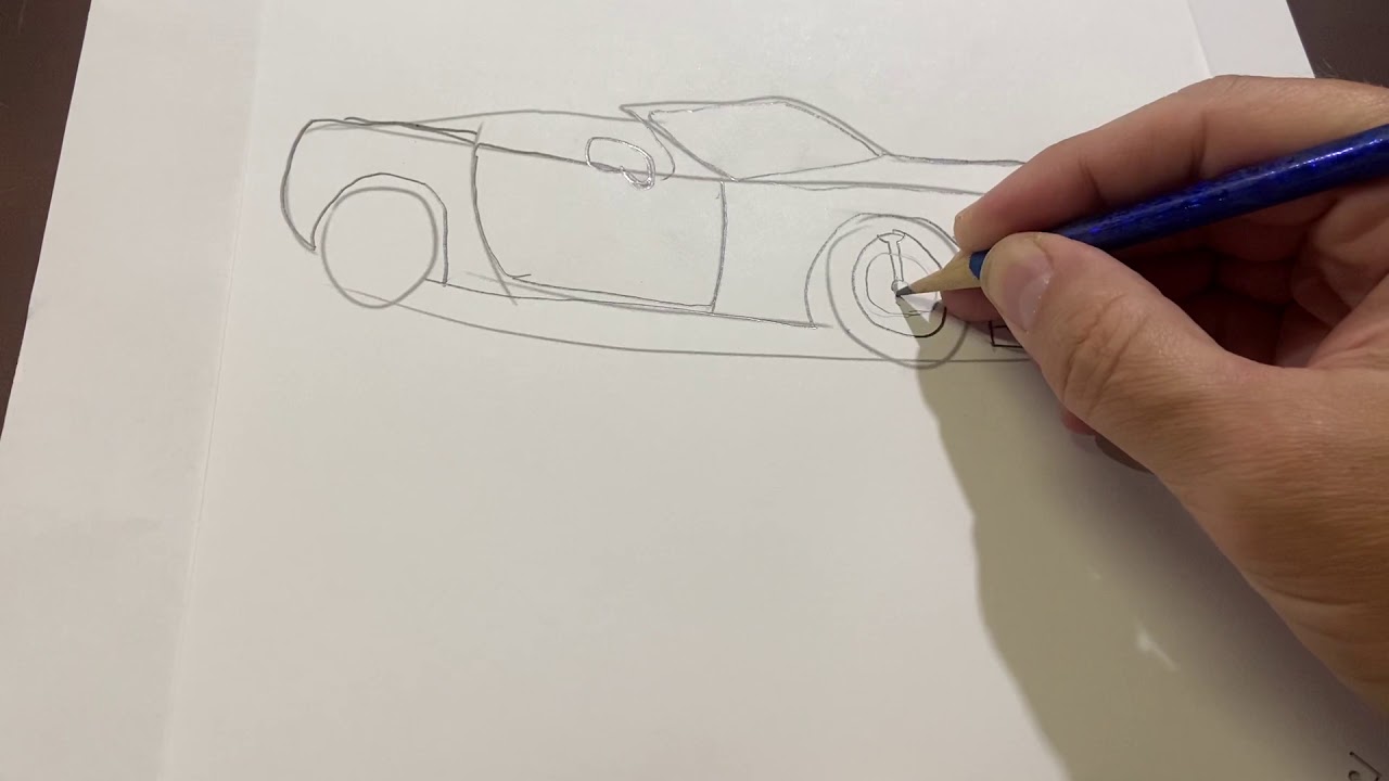 19 How to draw a Corvette convertible - YouTube