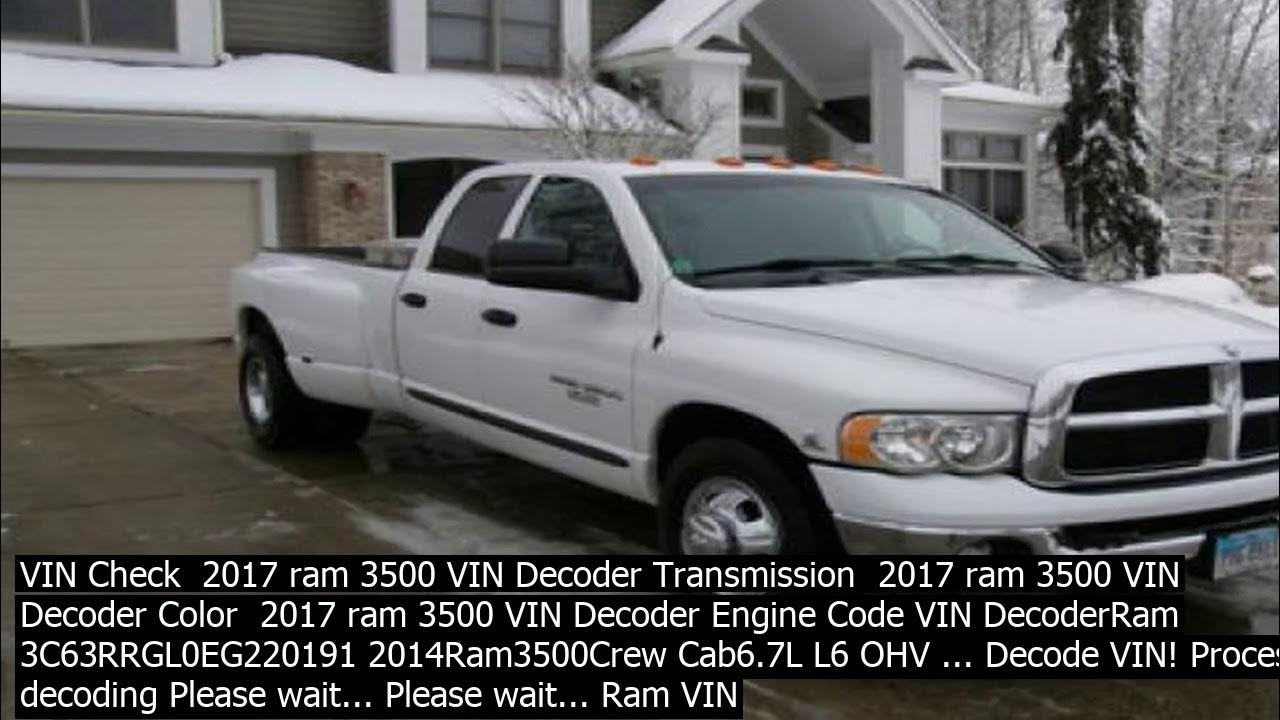 Vin decoder ram the vehicle identification number vin is a dodge ram ...