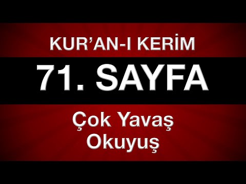 Kuran 71. sayfa 4. cüz tecvitli sayfa sayfa en yavaş okuyuş
