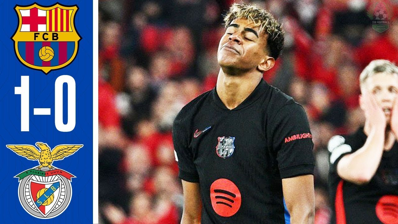 Benfica vs Barcelona 0-1 - Highlights & All Goals - Pau Cubarsi Red ...
