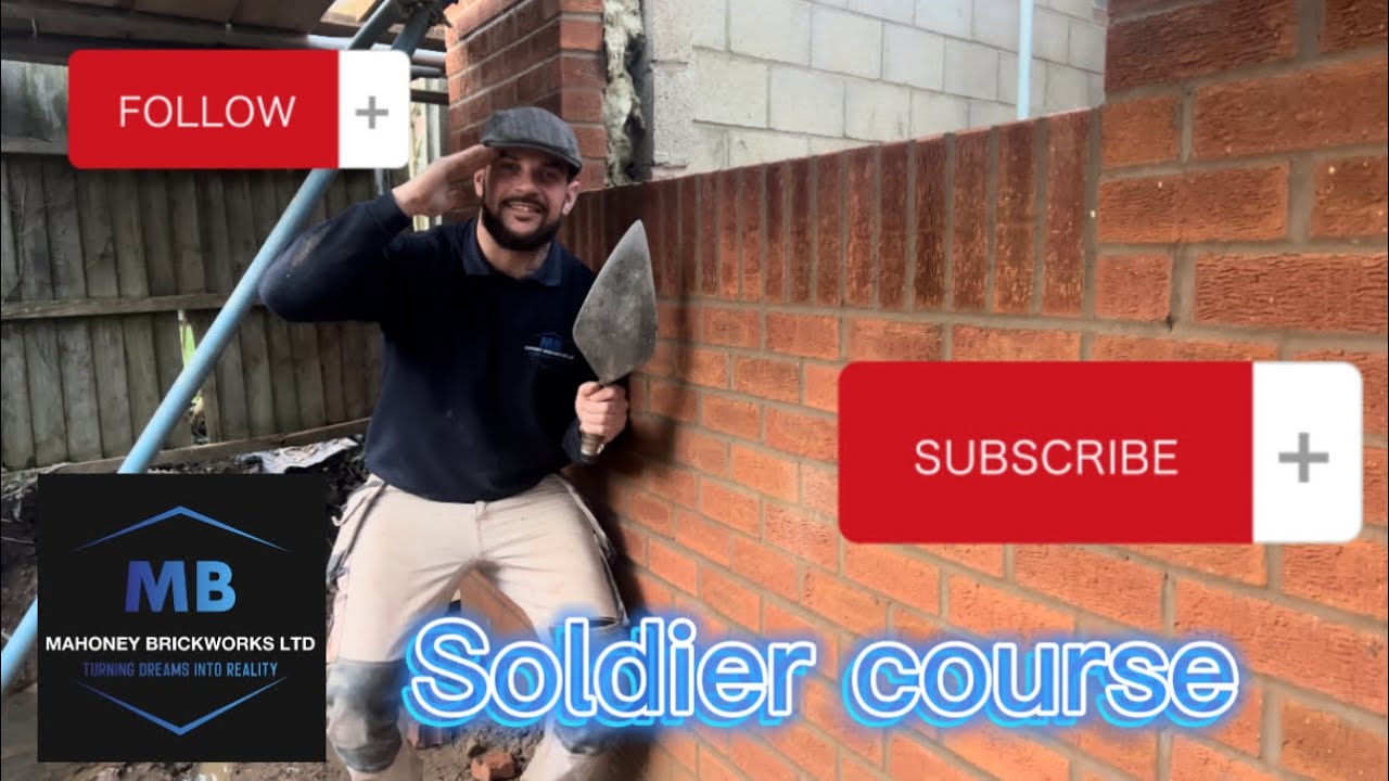 Soldier course under kitchen window #bricklayer #bricklaying # ...