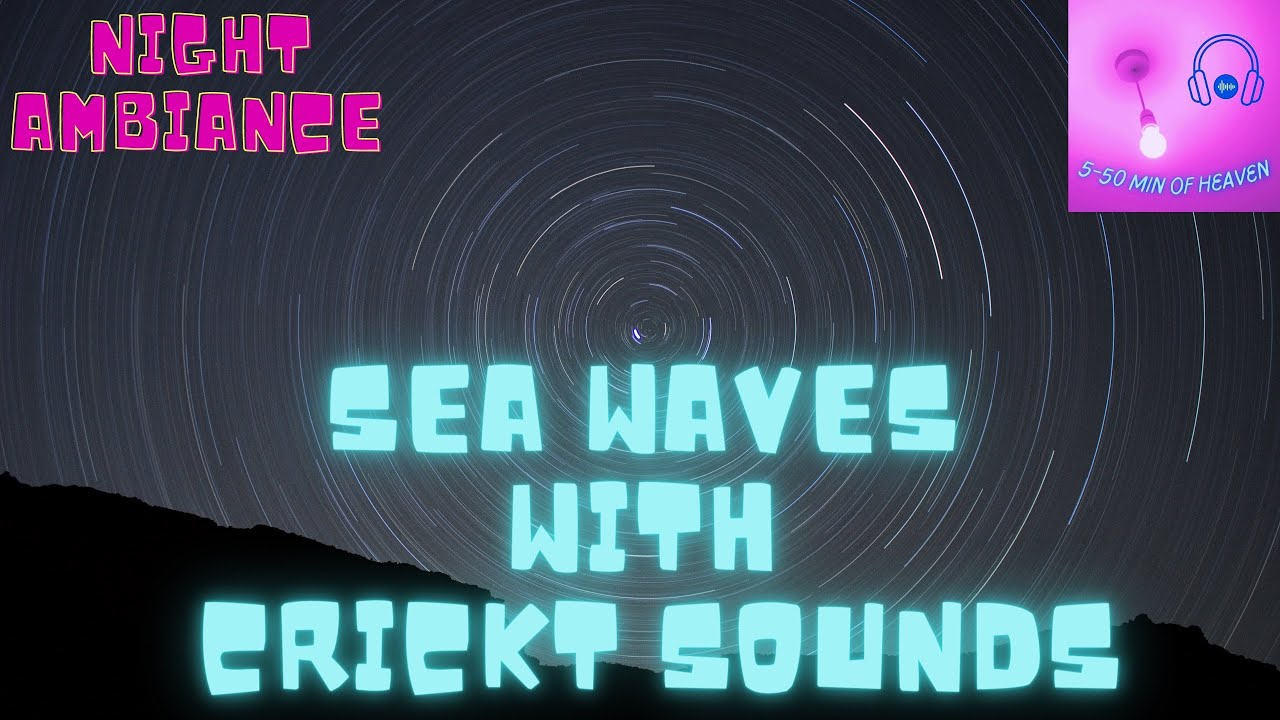 Night Cricket sounds with Sea waves ambiance 🌊 - YouTube