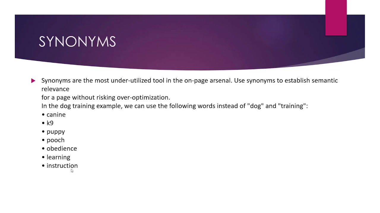 Finding Synonyms - YouTube