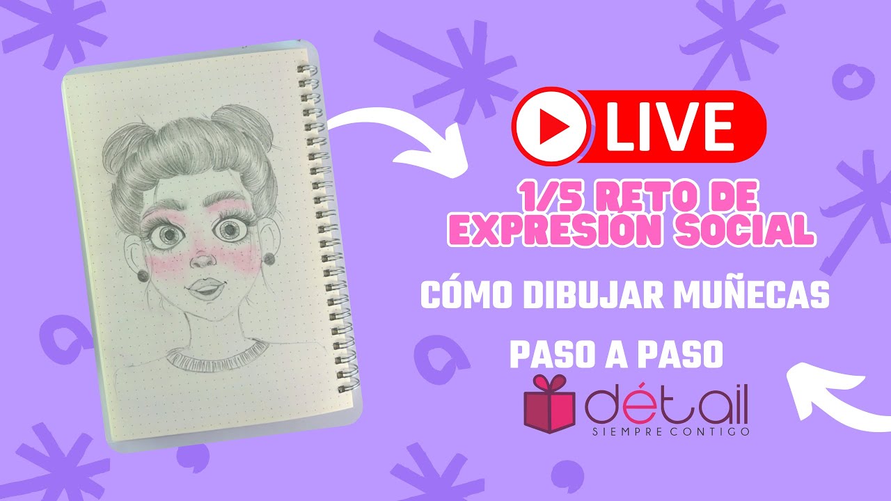 1/5 RETO DE EXPRESIÓN SOCIAL! Cómo dibujar muñecas paso a paso - YouTube