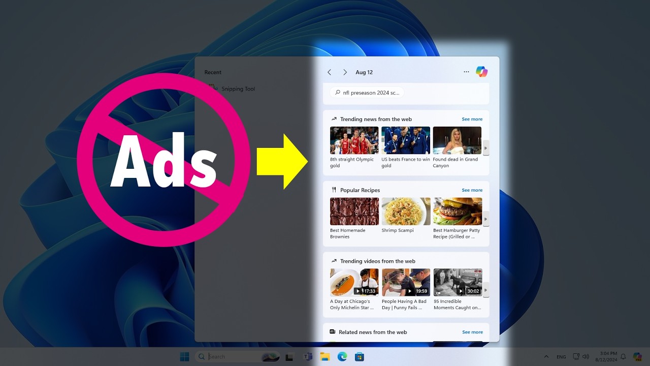 how to disable ads on Windows 11 - YouTube