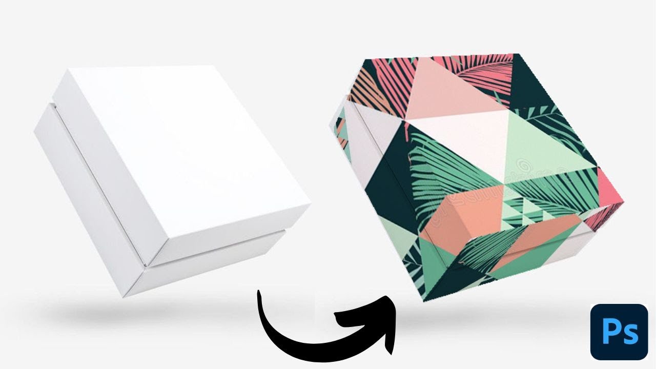 [Photoshop tutorial] Wrap A Box Mockup Using Vanishing Point - YouTube