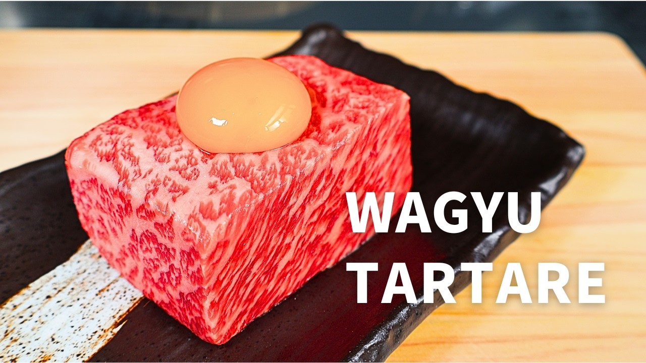 Wagyu Tartare | Japanese Yukhoe with Egg Yolk - YouTube