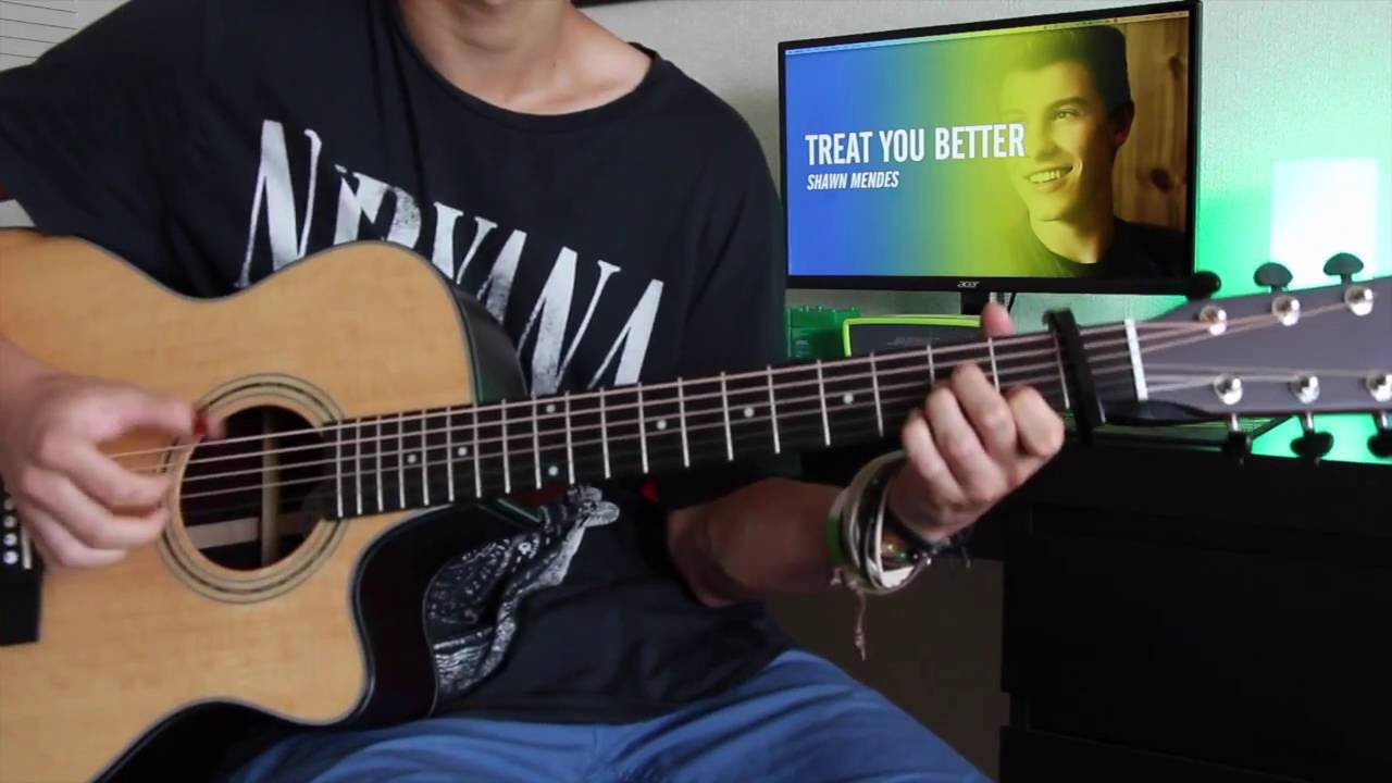 Treat you better acoustic finger style cover by Shawn Mendes (Andrew ...