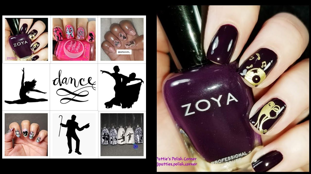 Dance Theme Nails - Stamping Collab - YouTube
