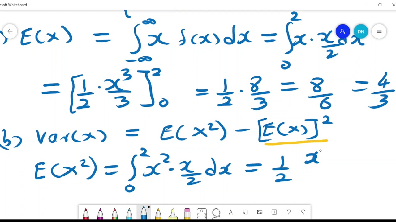 Expected value and variance of a univariate function - YouTube