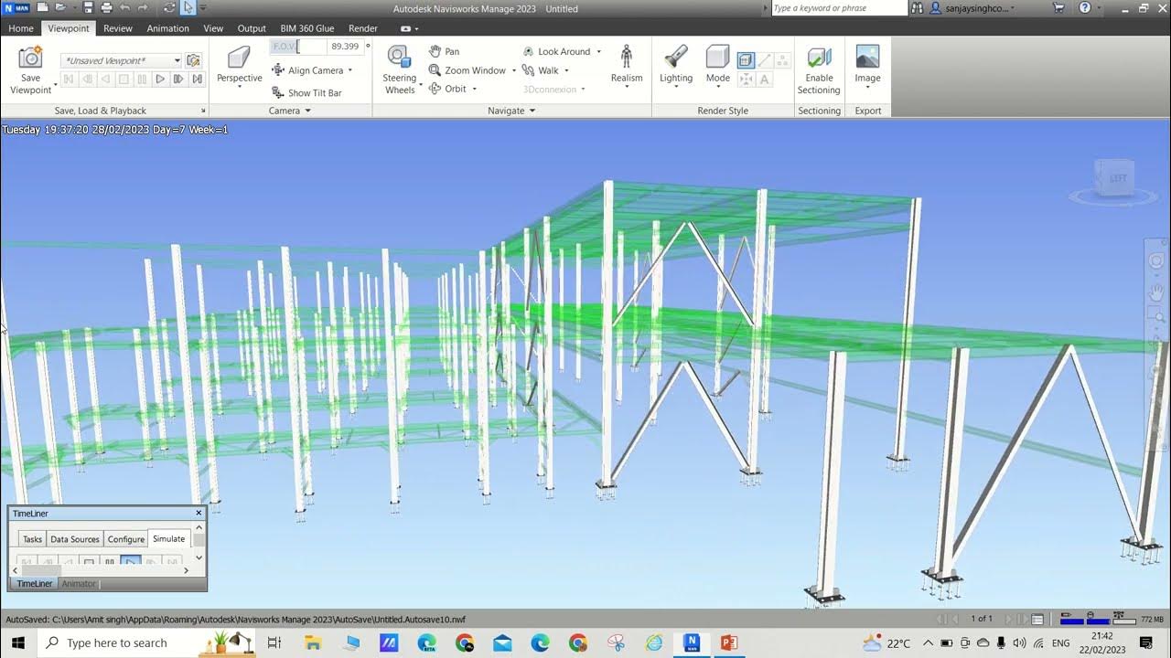 4D Simulation In Naviswork - YouTube
