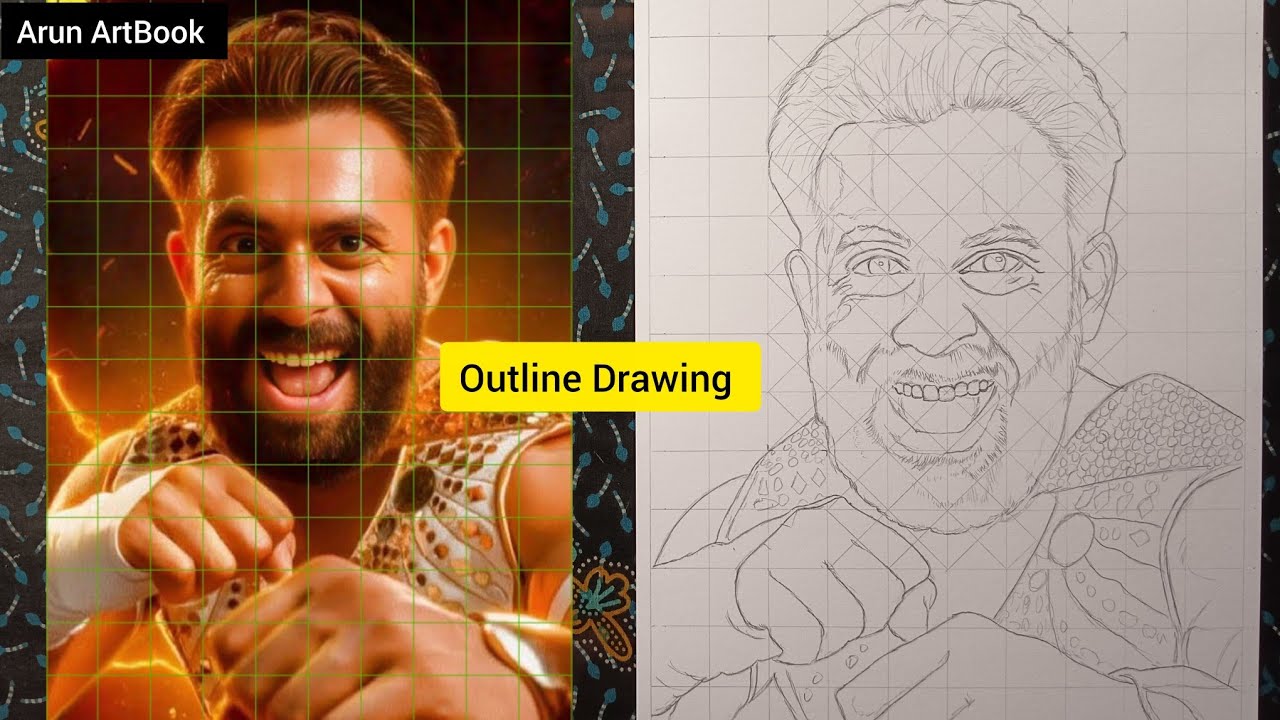 Chatha Pacha Movie Arjun Ashokan Drawing Easy / Outline Drawing Easy ...
