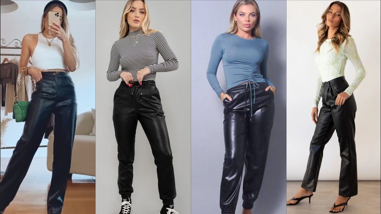 glamorous and amazing leather pants//lagging outfit #leatex - YouTube