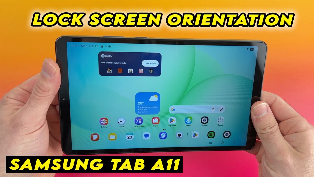 Samsung Tab A11 : How to Lock the Screen Orientation - YouTube
