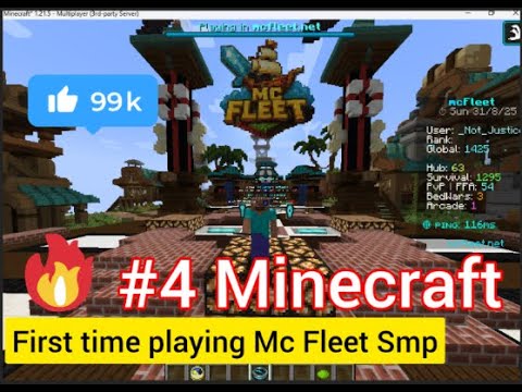 First time playing Mc Fleet Smp in Minecraft #4 episode of Minecraft ...