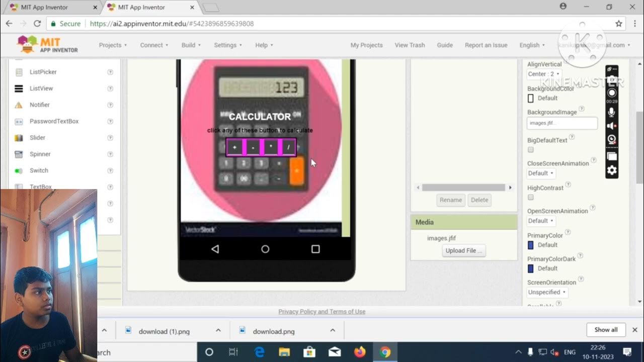 @kanikapaik2170 Creating a calculator in MIT app inventor. - YouTube