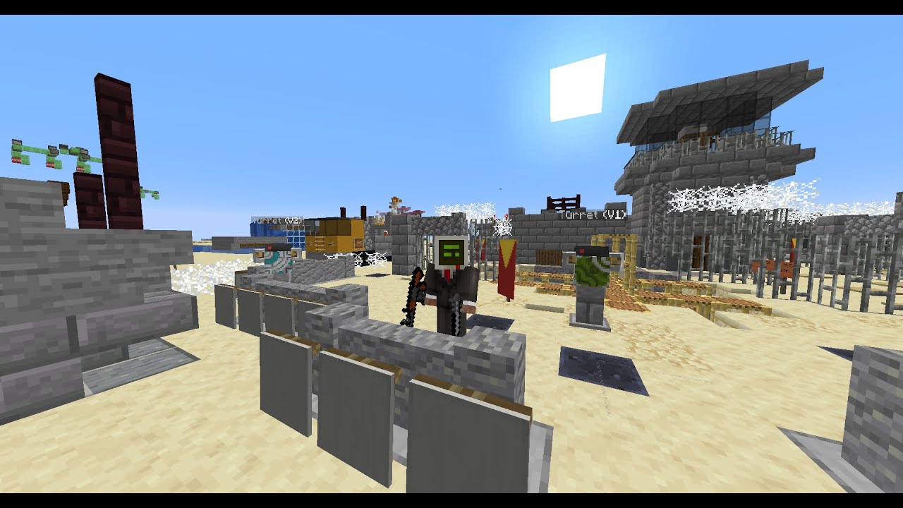 Guns and Turrets - Minecraft - YouTube