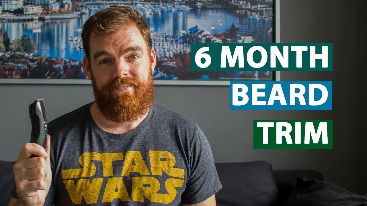 6 month beard update | First time trimming at home - YouTube