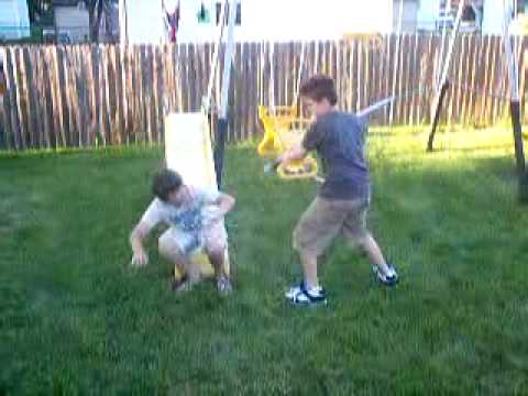Nerf Sword Fight - YouTube