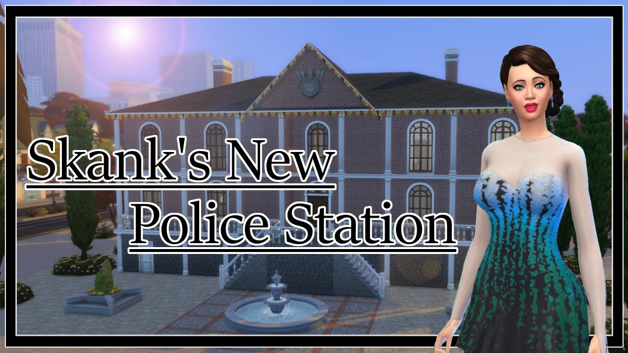Skank's New Police Station Sims 4 Speed Build - YouTube