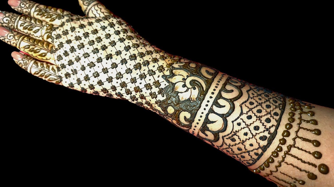 Simple mehndi designs for full hands back side, easy and simple mehani ...