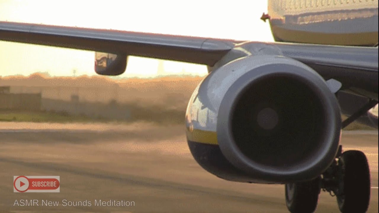 Jet Engine Airplane White Noise | Calming Flight Sounds for Studying or ...