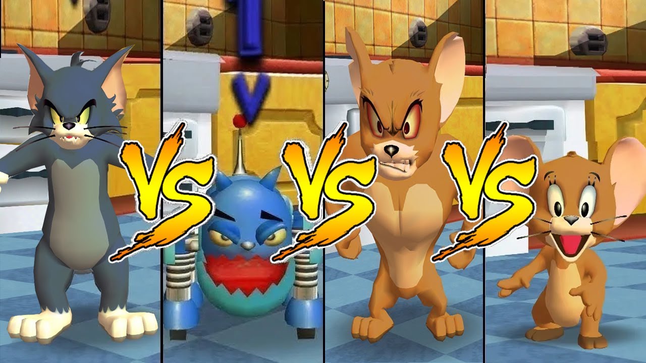 Tom and Jerry in War of the Whiskers Tom Vs Robot Cat Vs Monster Jerry ...