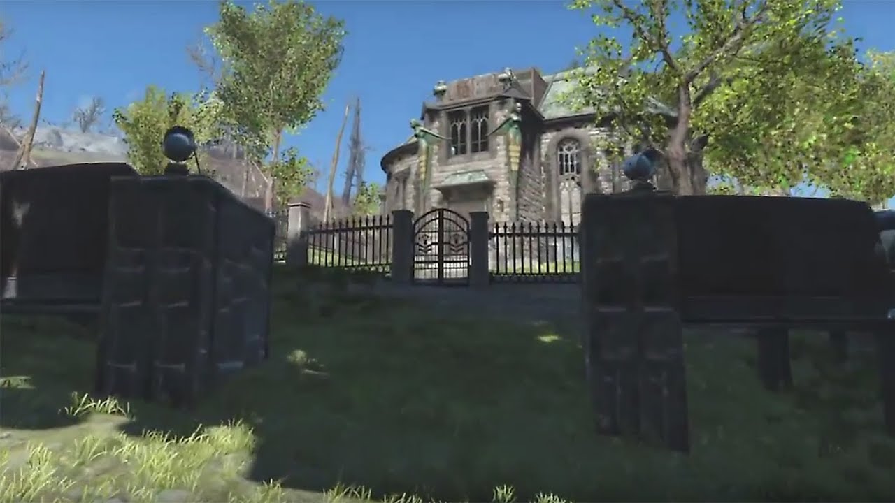 Fallout 4 Building - The Lonely Chapel (tour) - YouTube