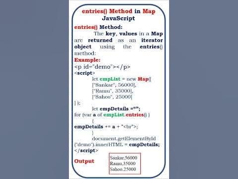 entries() method in javascript @ensolutions5210 #javascript #split #javascripttutorials - YouTube