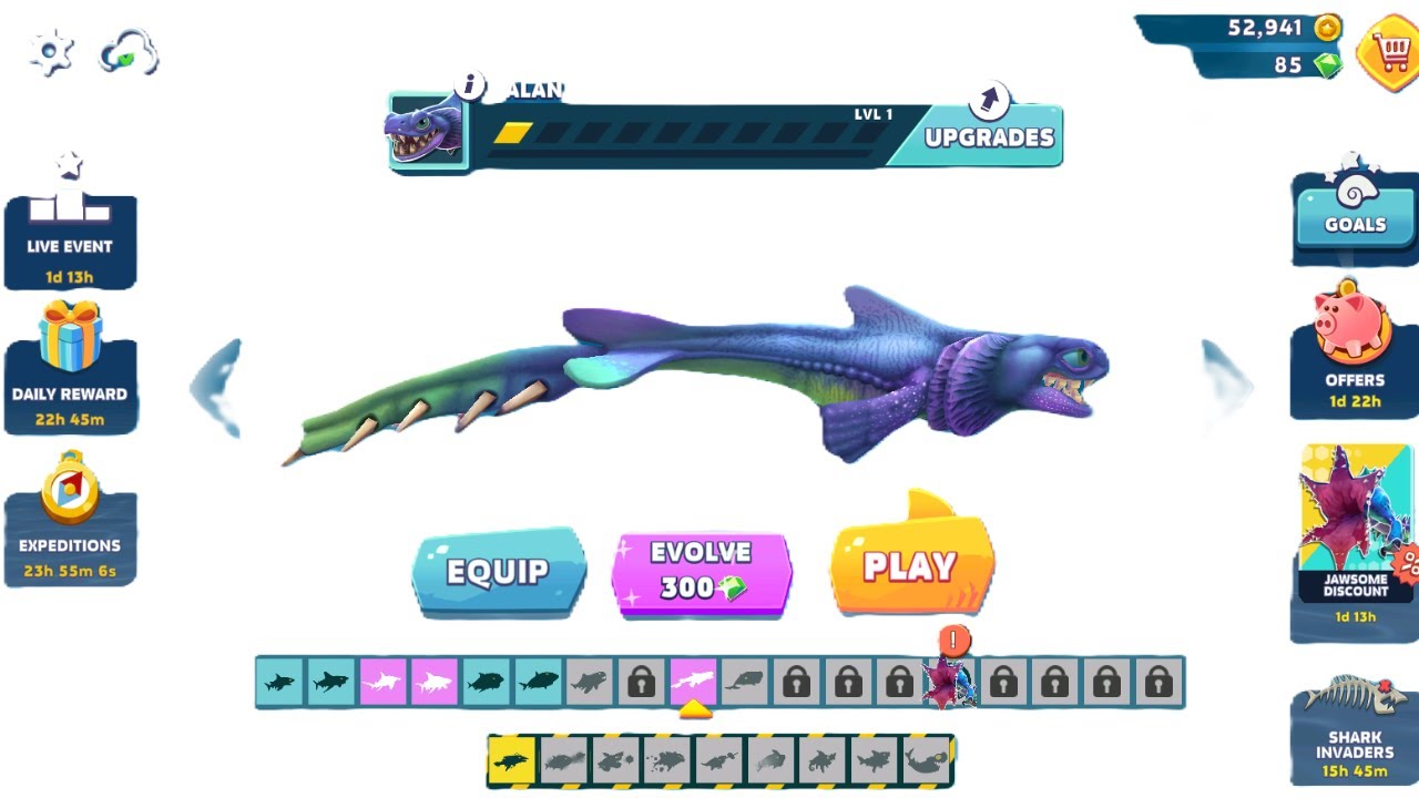 Hungry Shark Evolution - Alan Shark Vortex - Game Play - YouTube