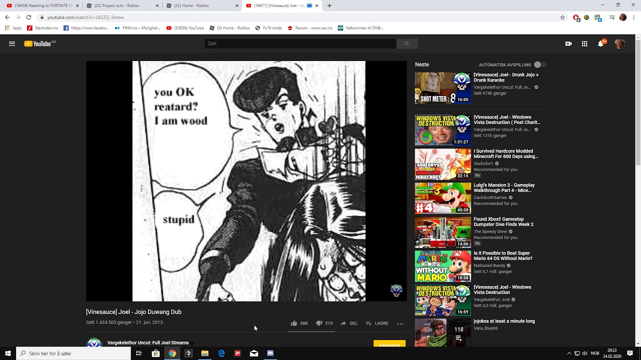 Vinesauce jojo duwang dub earrape - YouTube